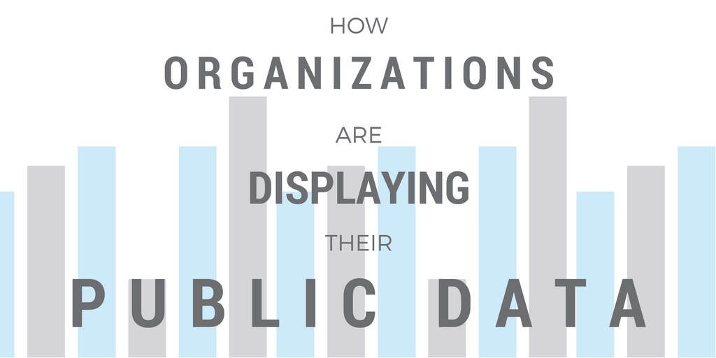 How Organizations Are Displaying Their Public Data