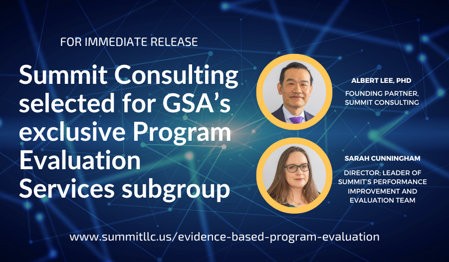 Summit Selected for GSA Program Evaluation Services Subgroup